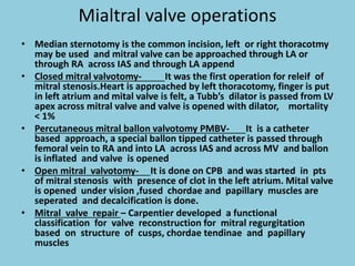 Surgical treatment of Valvular Heart diseases | PPTX