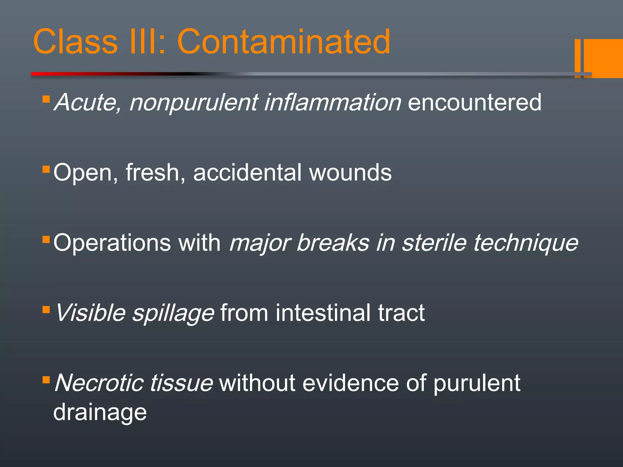 Surgical Wound Classification | PPT