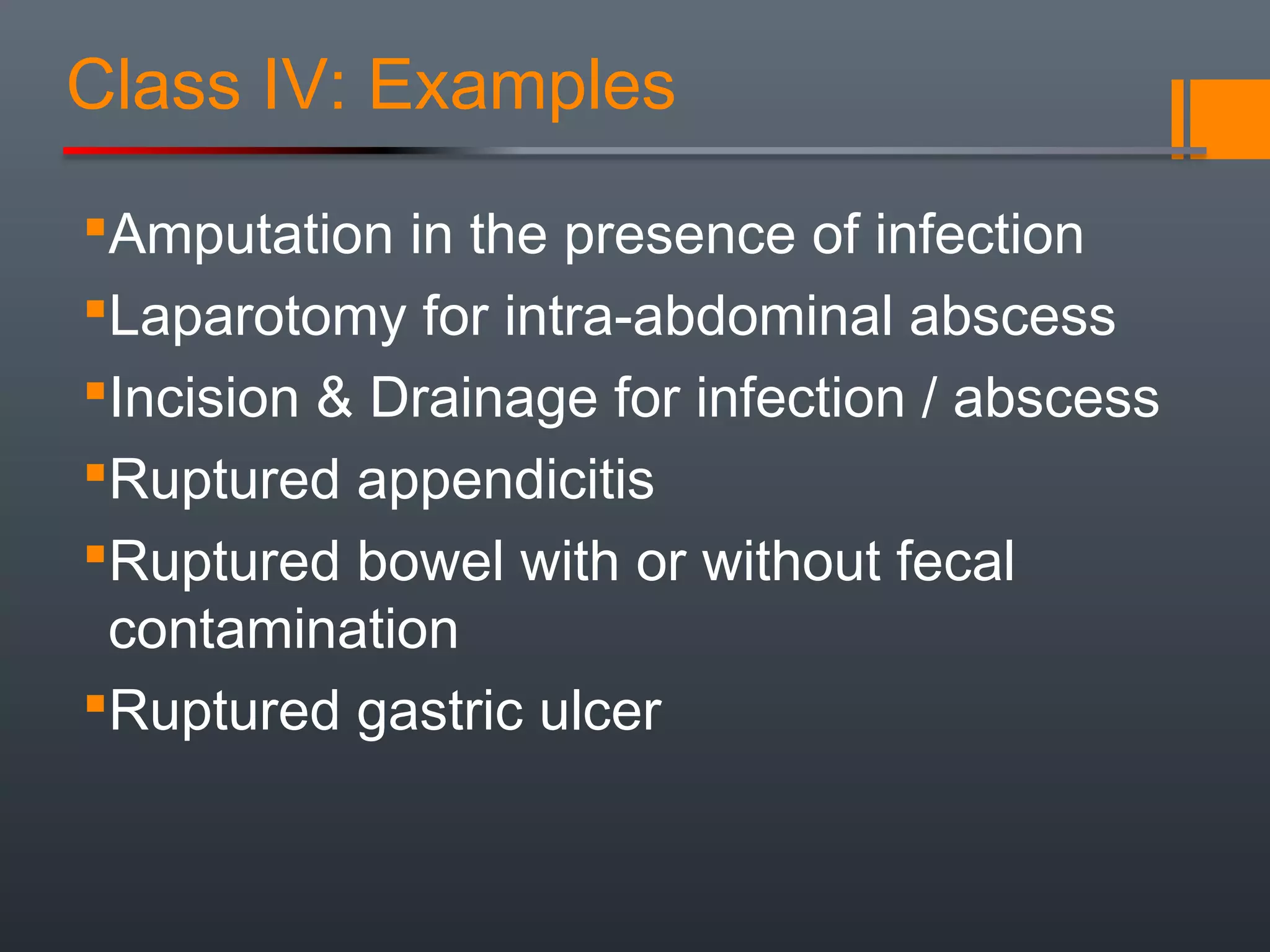 Surgical Wound Classification | PPT