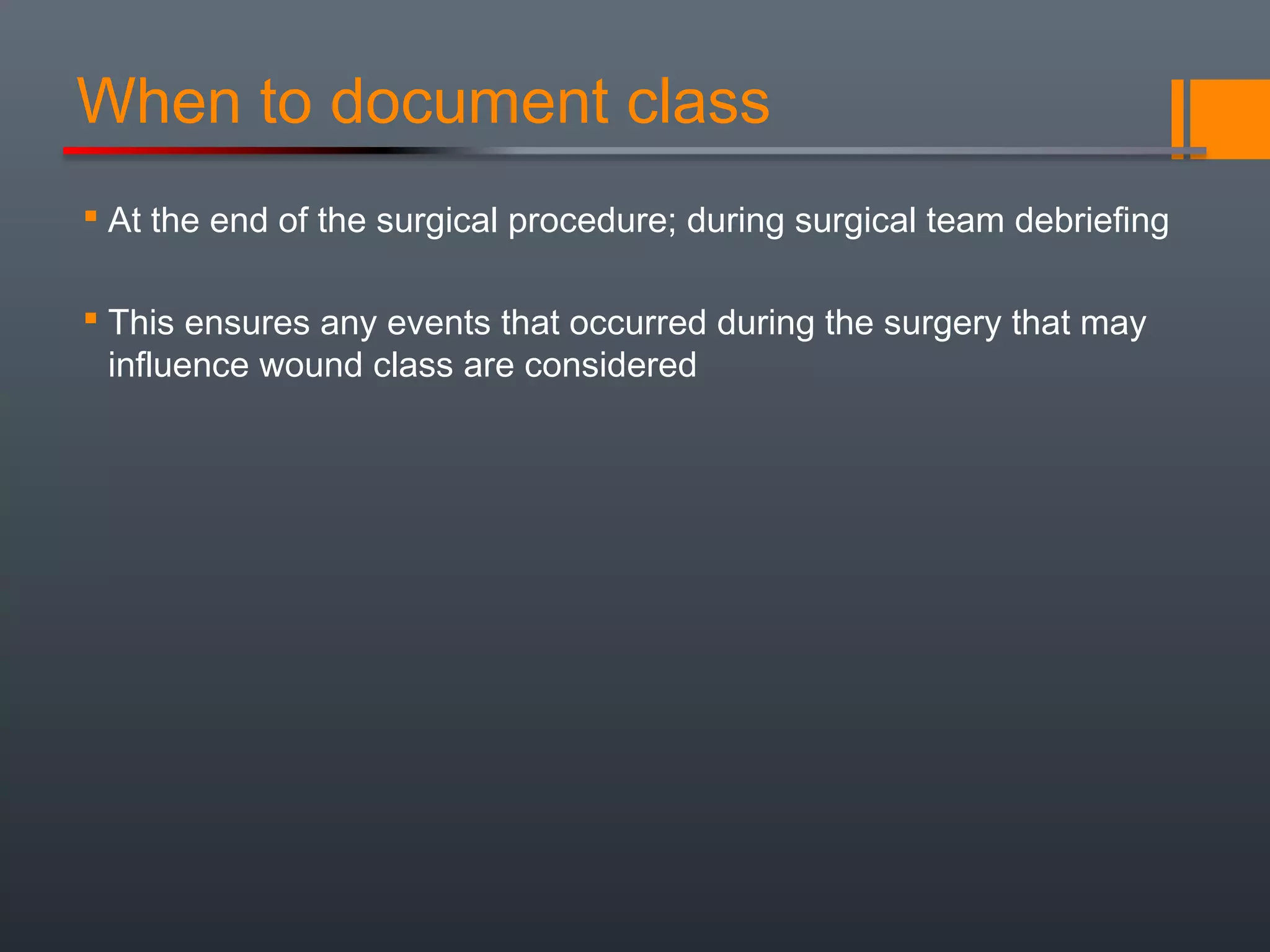 Surgical Wound Classification | PPT