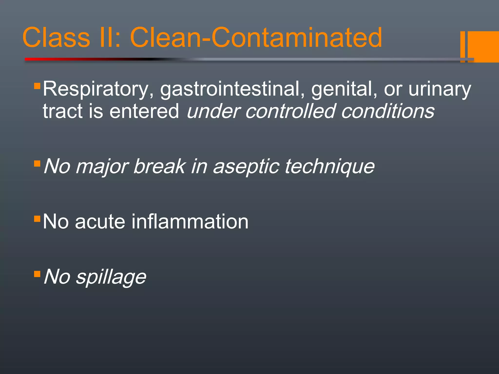 Surgical Wound Classification | PPT