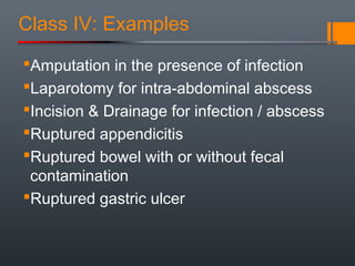 Surgical Wound Classification | PPT