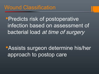 Surgical Wound Classification | PPT