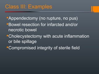 Surgical Site Wound Classification