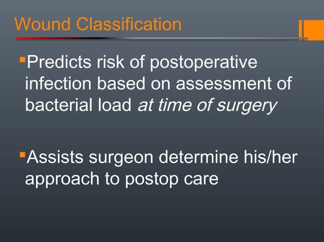 Surgical Wound Classification | PPT