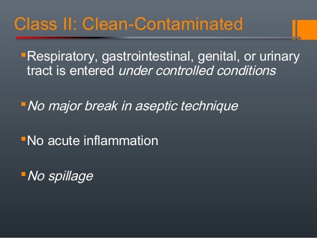 Surgical Wound Classification