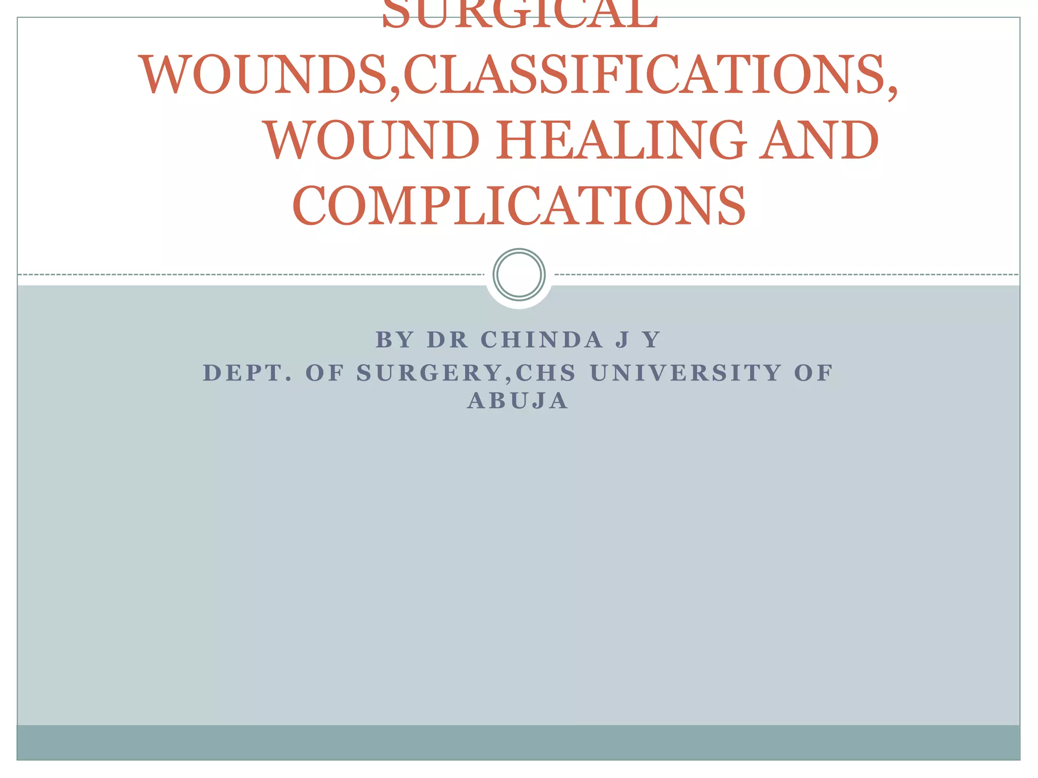 SURGICAL_WOUNDS,CLASSIFICATIONS,WOUND_HEALING_AND_COMPLICATIONS.ppt