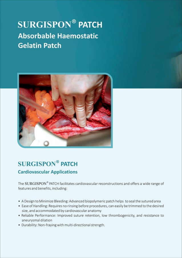 SURGISPON PATCH Absorbable Haemostatic Gelatin Patch | PDF
