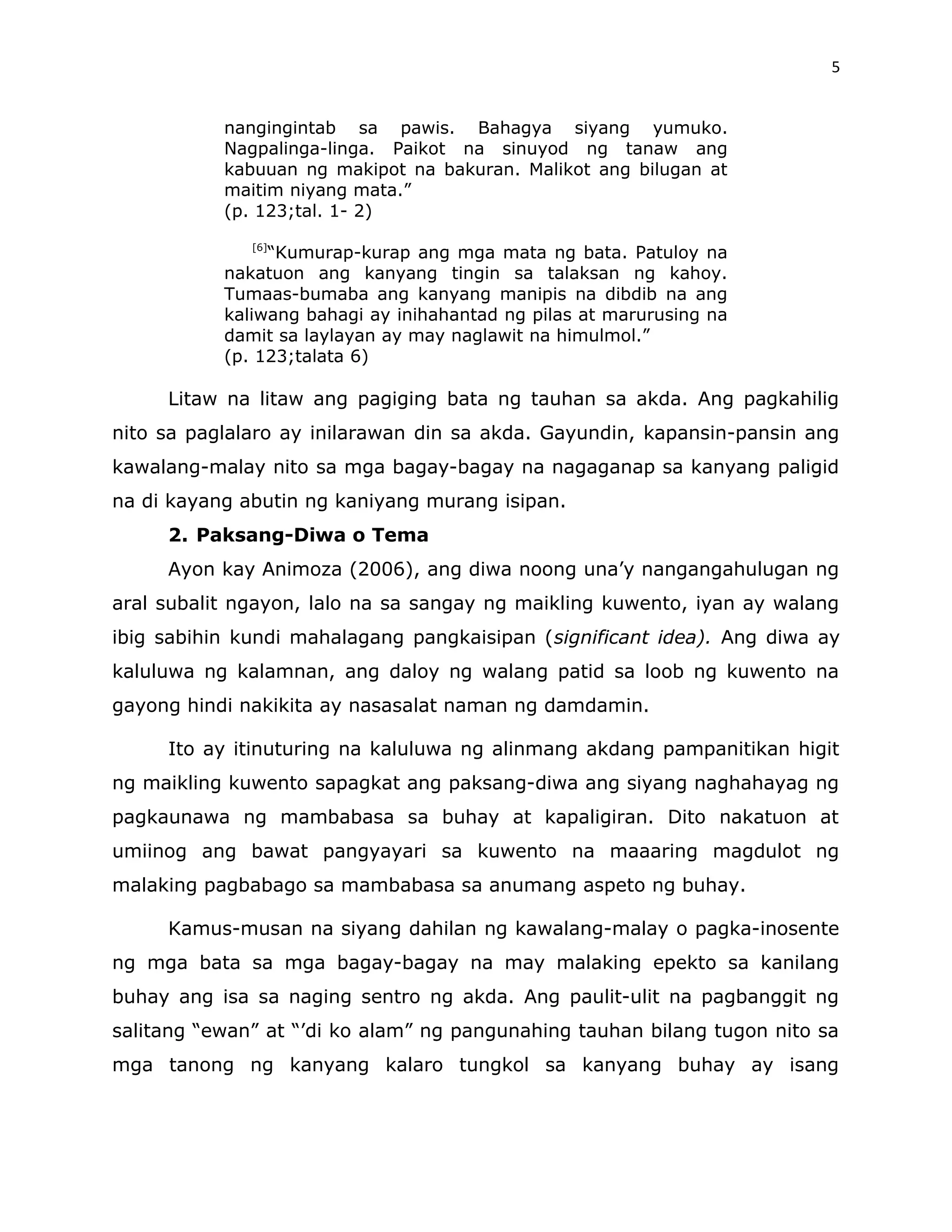 Pagsusuri sa Maikling Kuwento- "Di Maabot ng Kawalang Malay" ni Edgardo ...