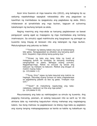 Pagsusuri sa Maikling Kuwento- "Di Maabot ng Kawalang Malay" ni Edgardo ...