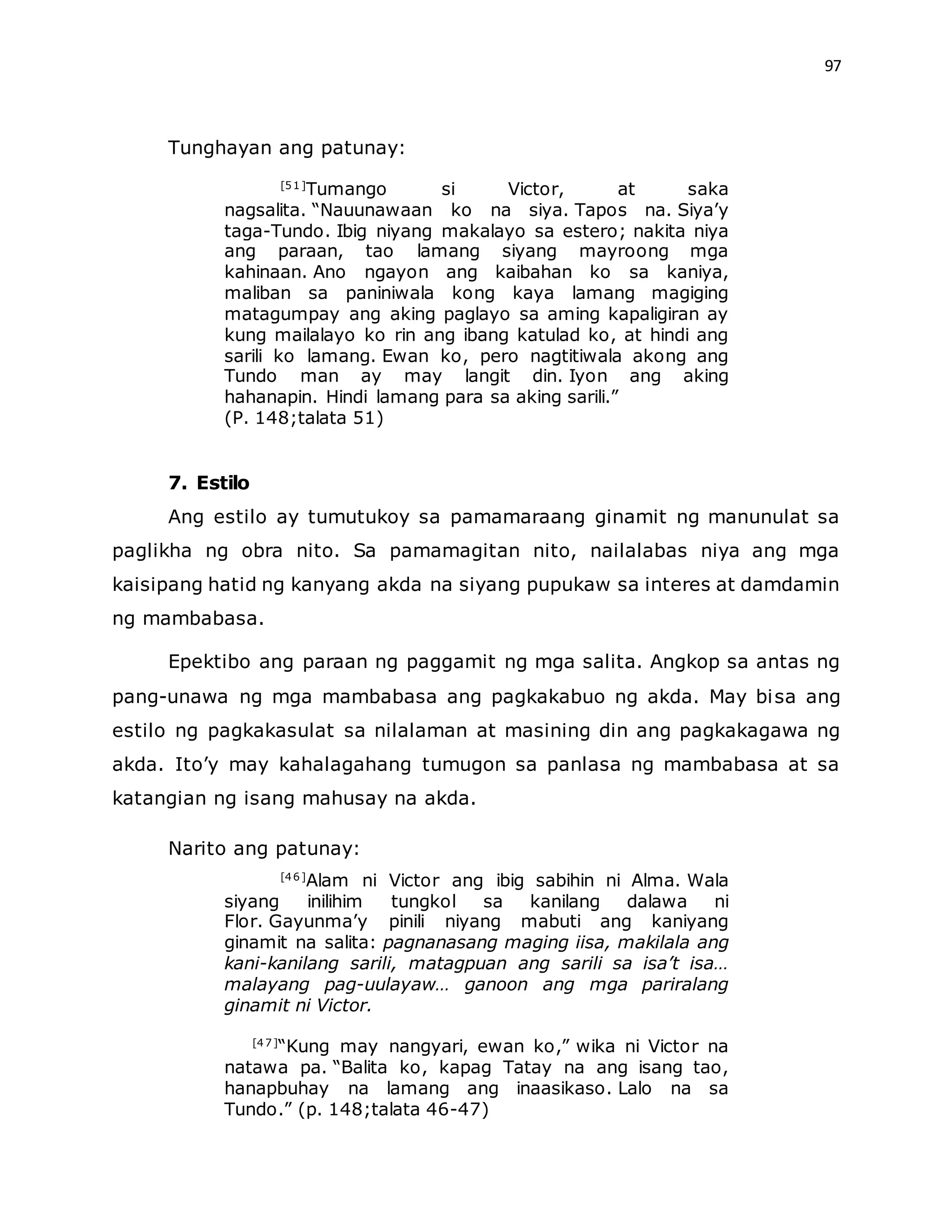 Pagsusuri sa Nobela: "Ang Tundo Man May Langit Din" (Kabanata 8) ni ...