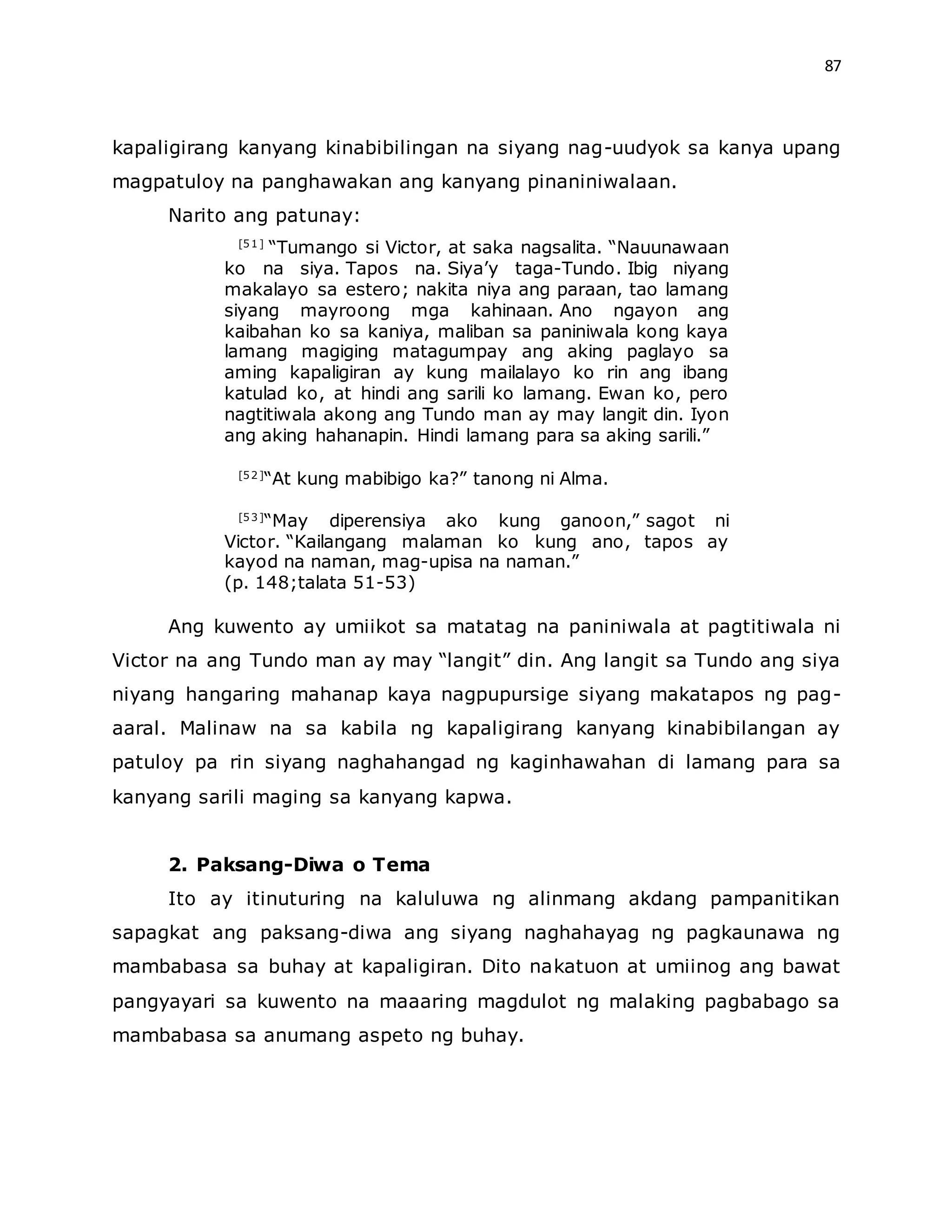 Pagsusuri sa Nobela: "Ang Tundo Man May Langit Din" (Kabanata 8) ni ...