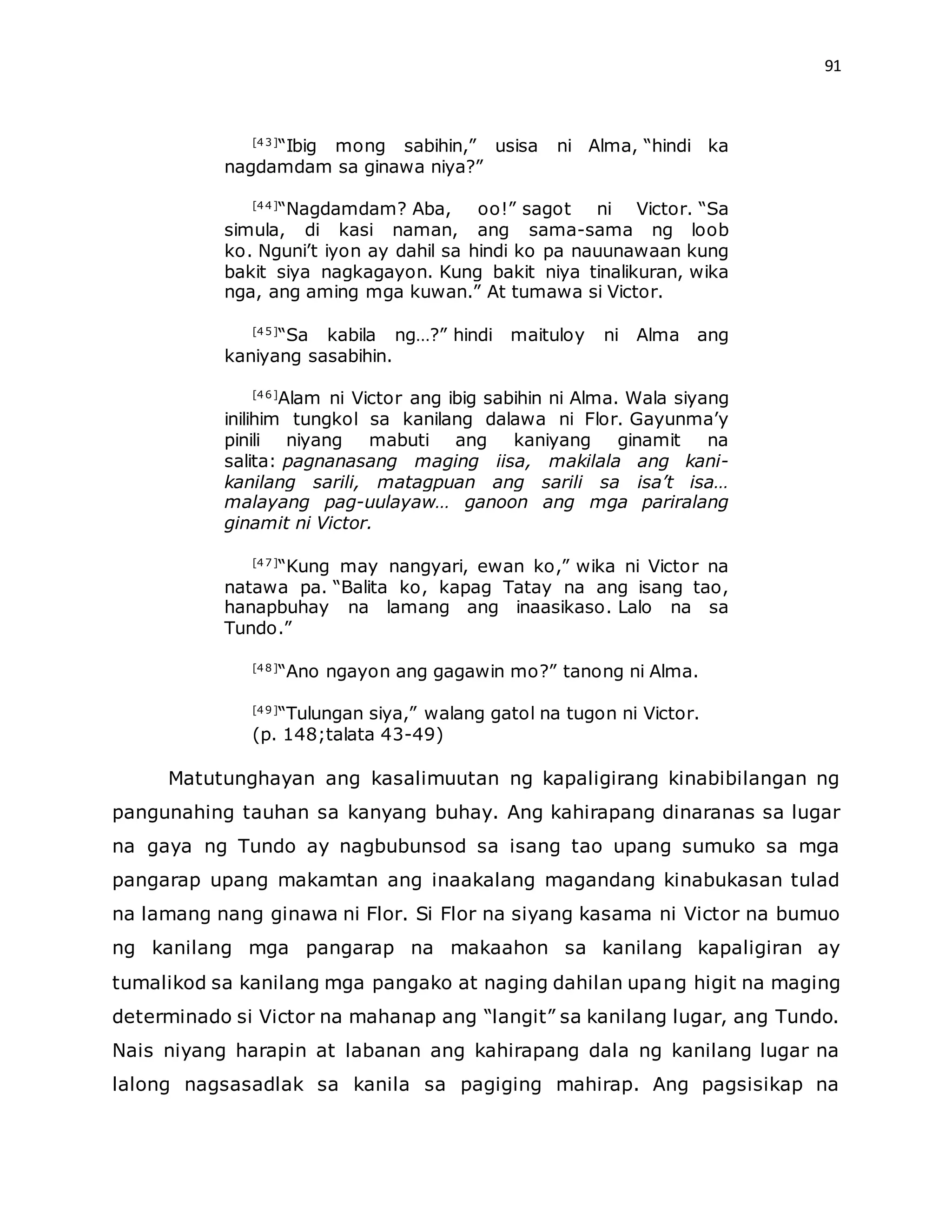 Pagsusuri sa Nobela: "Ang Tundo Man May Langit Din" (Kabanata 8) ni ...