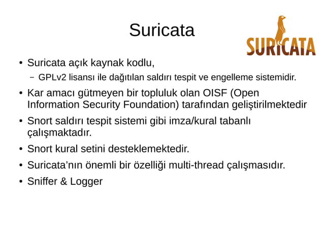 Suricata ile siber tehdit avcılığı | PDF