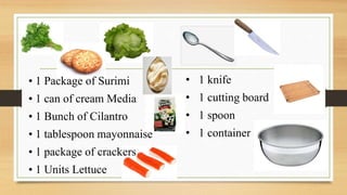 Surimi | PPTX | Cooking | Food & Drink