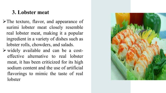 SURIMI and surimi based analogue products | PPTX | Chemistry | Science