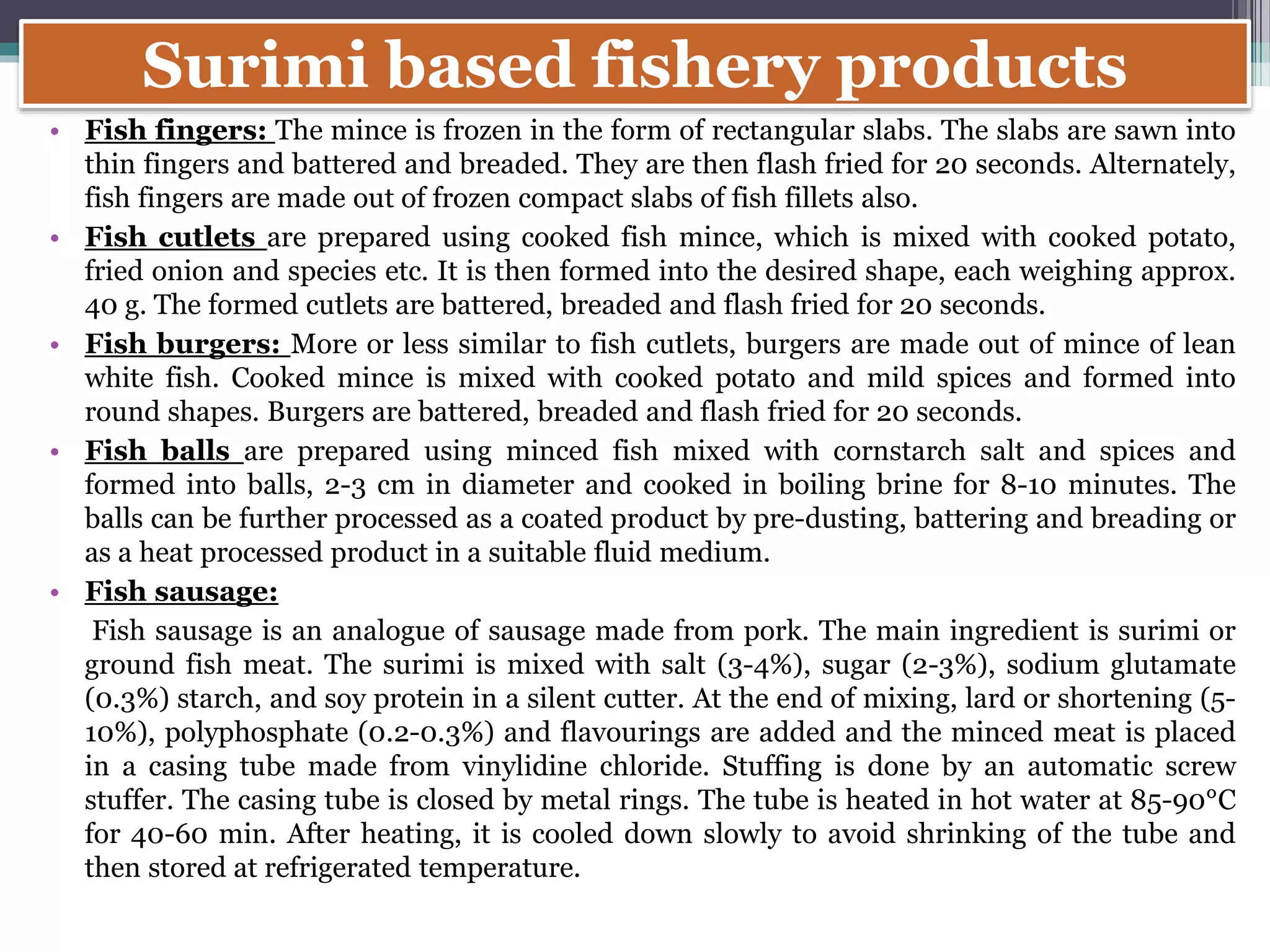 Surimi based products fishery products, B | PPTX