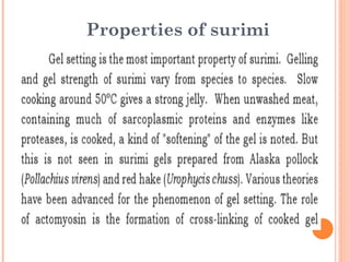 Definition, processing steps, fish products of SURIMI Dr Nermin.pptx