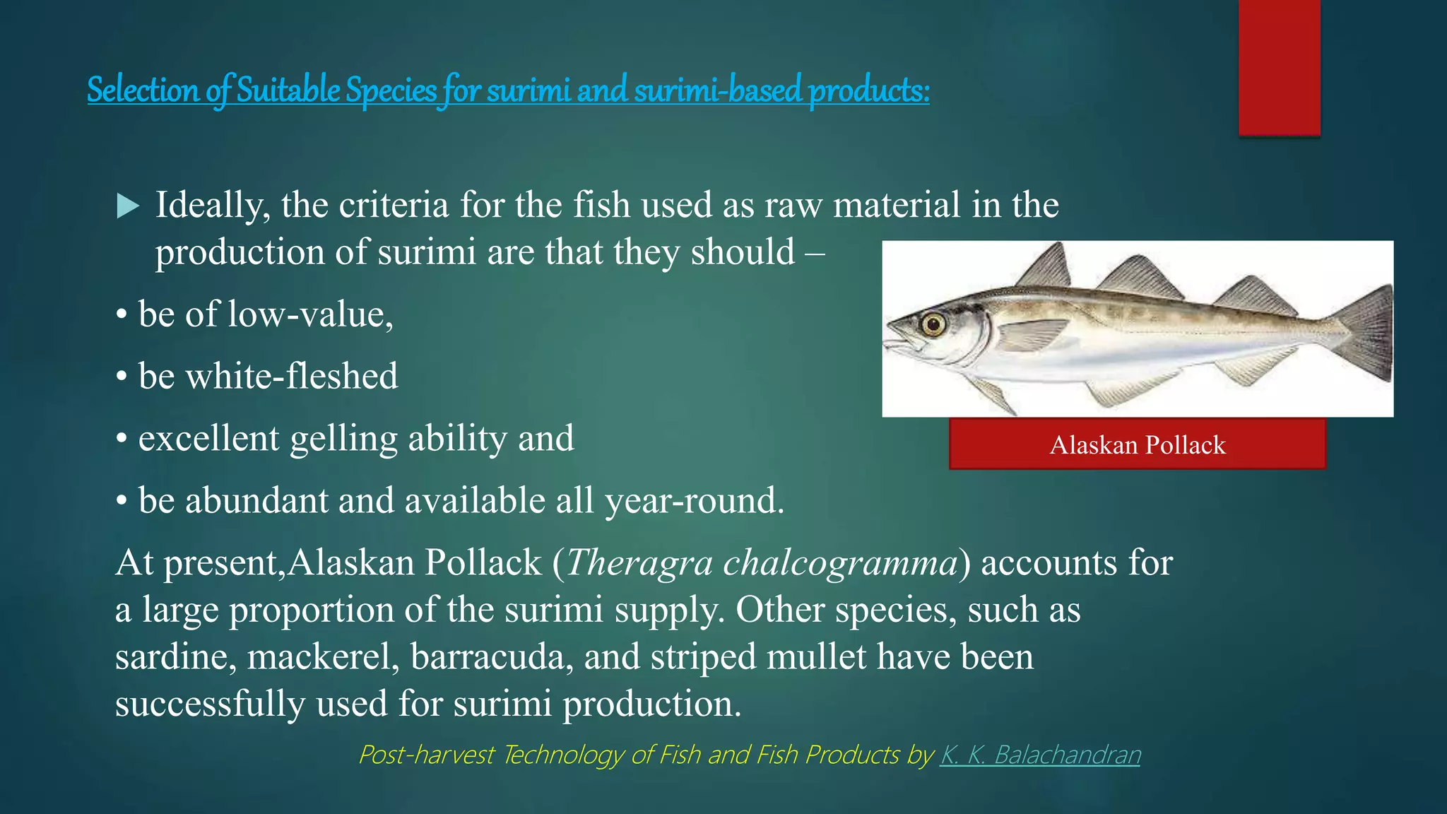 Surimi technology and its property | PPTX