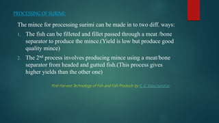 Surimi technology and its property | PPTX