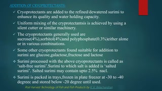 Surimi technology and its property | PPTX