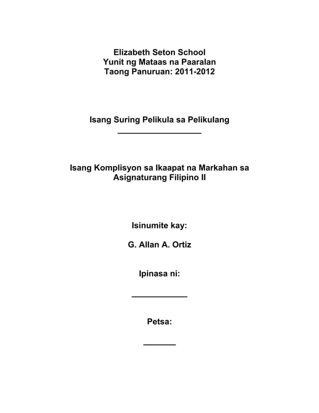 Suring pelikula format | DOC