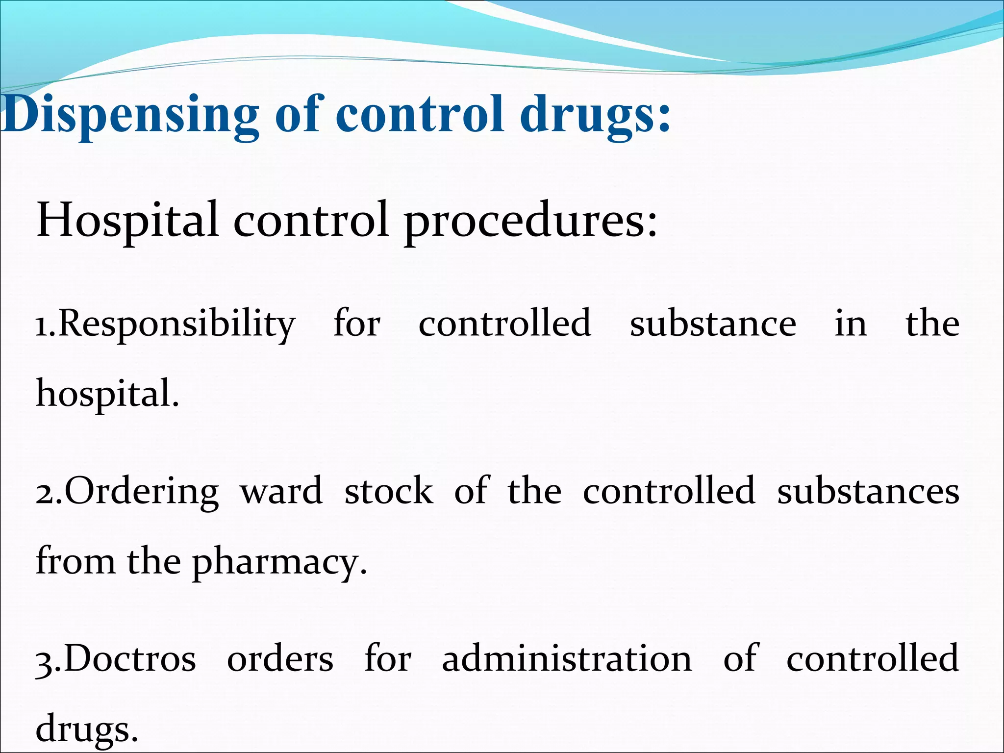 Drug distribution in hospital pharmacy | PPT