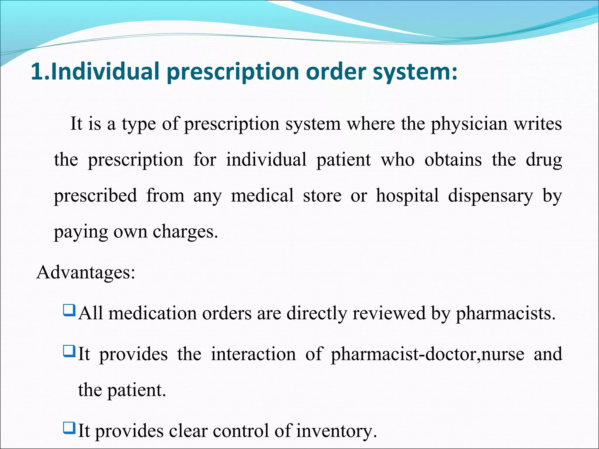 Drug distribution in hospital pharmacy | PPT