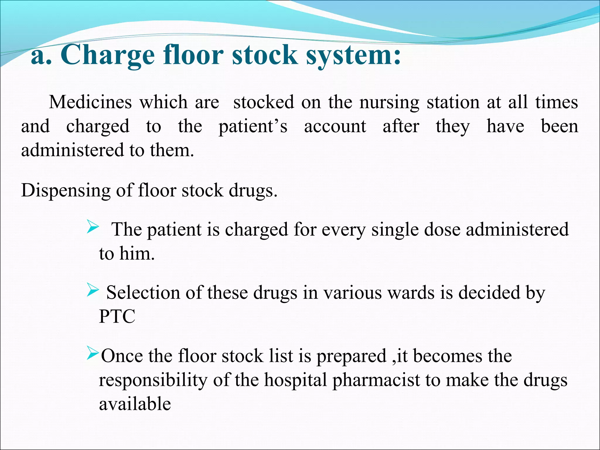 Drug distribution in hospital pharmacy | PPT