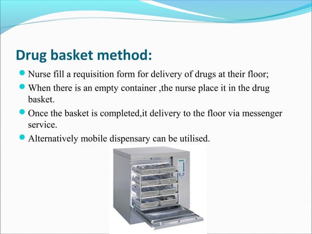 Drug distribution in hospital pharmacy | PPT