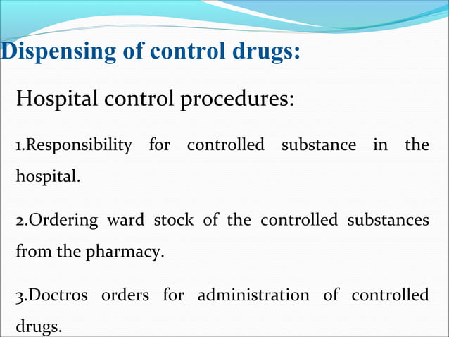 Drug distribution in hospital pharmacy | PPT