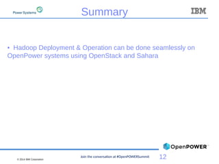 One-click Hadoop Cluster Deployment on OpenPOWER Systems | PPT