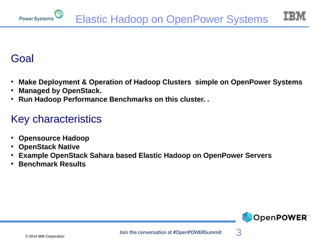 One-click Hadoop Cluster Deployment on OpenPOWER Systems | PPT