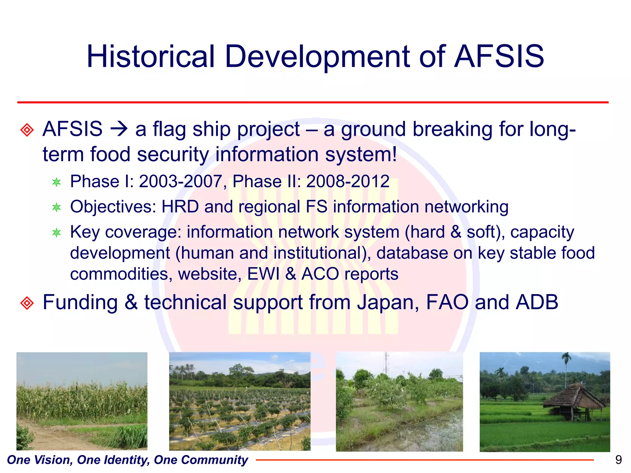 Monitoring key indicators across countries for food security in Asia – experience of the Asia ...