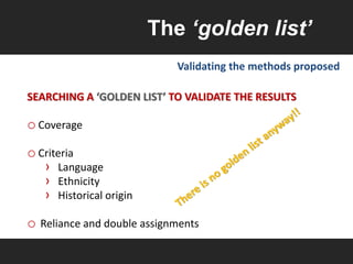 Can we track the geography of surnames based on bibliographic data? | PPT