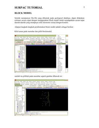 Surpac block model | DOC