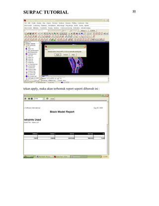 Surpac block model | DOC