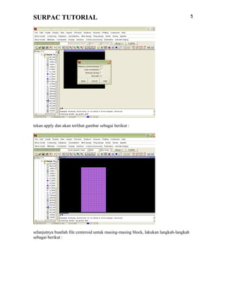 Surpac block model | DOC