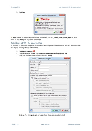 Surpac geological modelling 3 | PDF