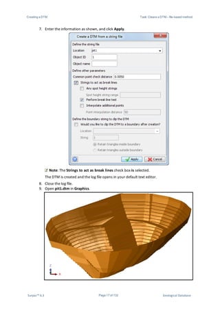 Surpac geological modelling 3 | PDF