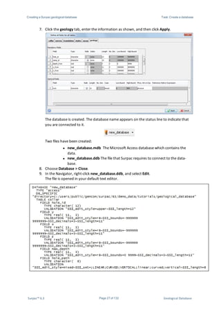 Surpac geological modelling 3 | PDF