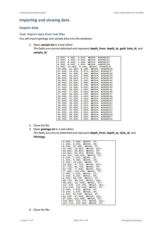 Surpac geological modelling 3 | PDF