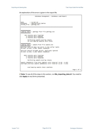 Surpac geological modelling 3 | PDF