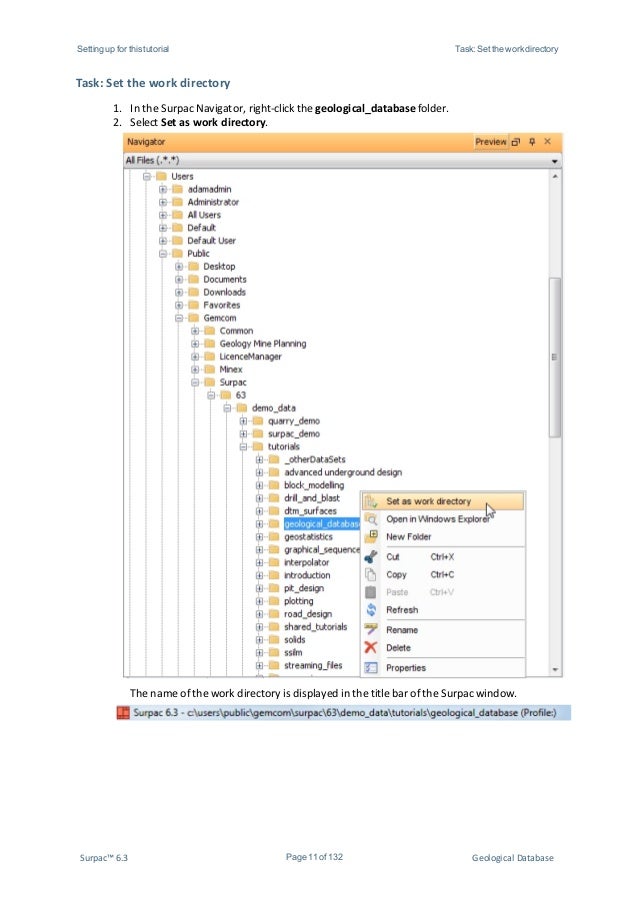 Surpac tutorials - lessonsgse