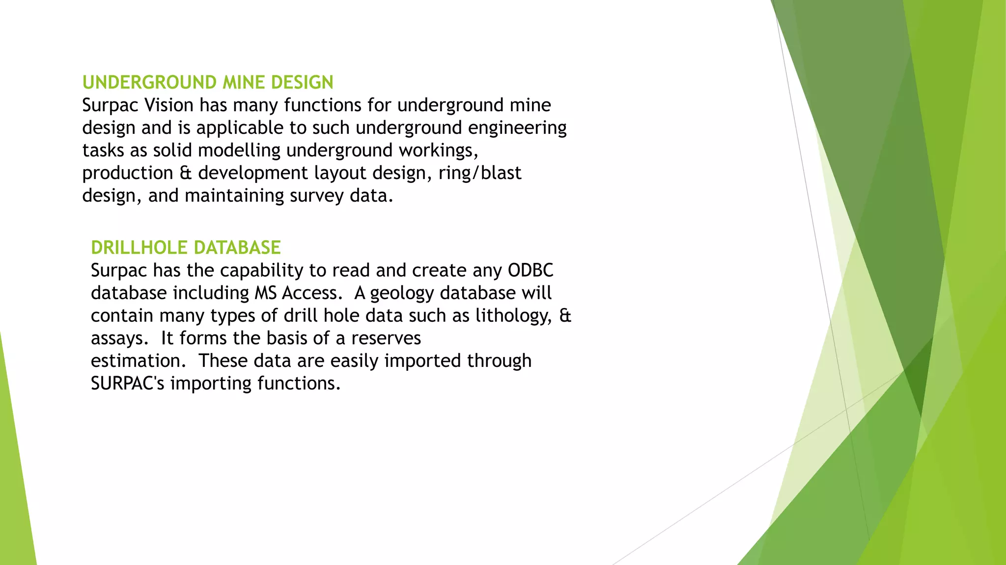 Surpac Software | PPTX