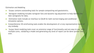 Surpac Software | PPTX