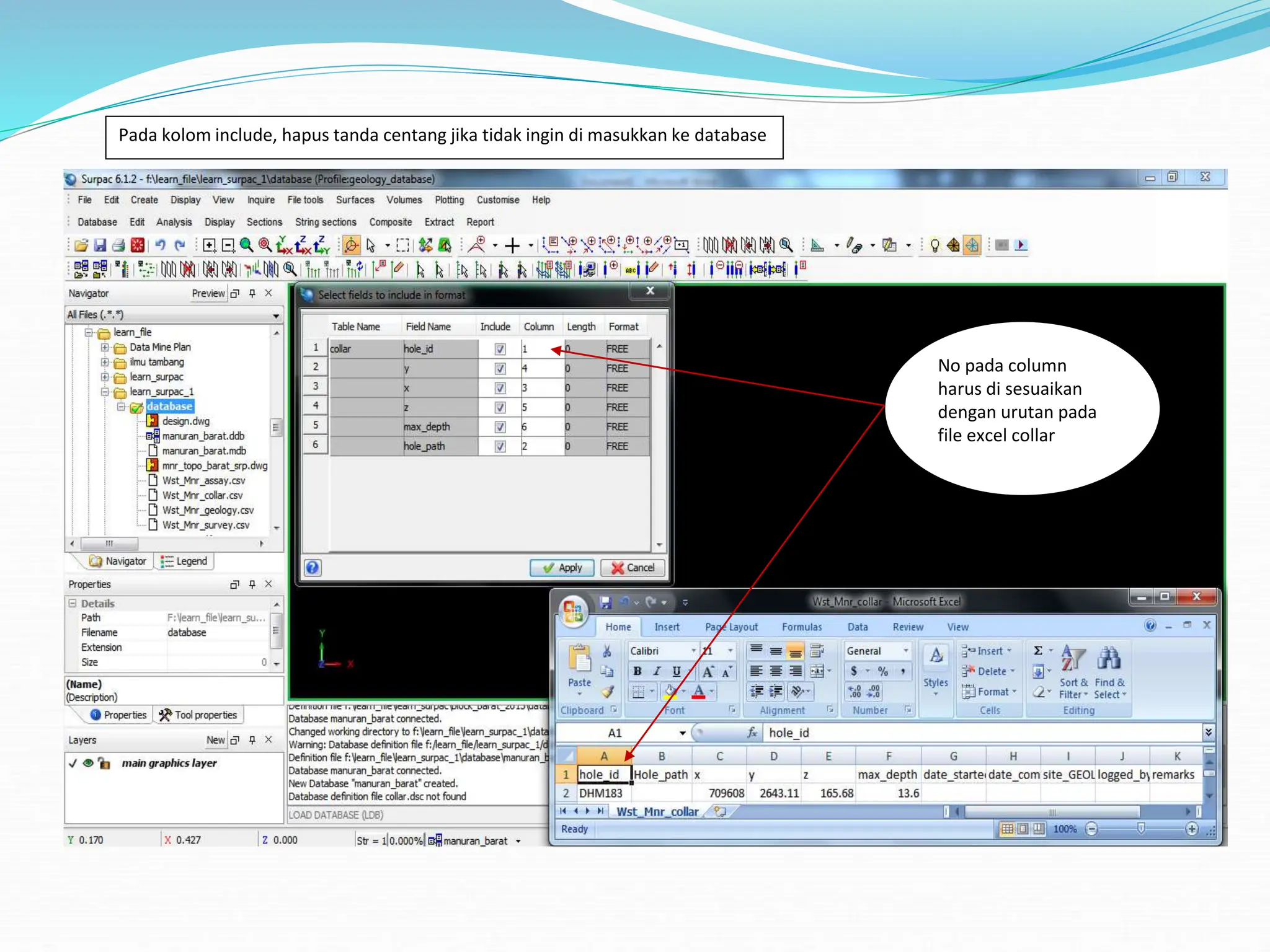 SURPAC TRAINING GEOLOGICAL DATABASE MINING | PPT