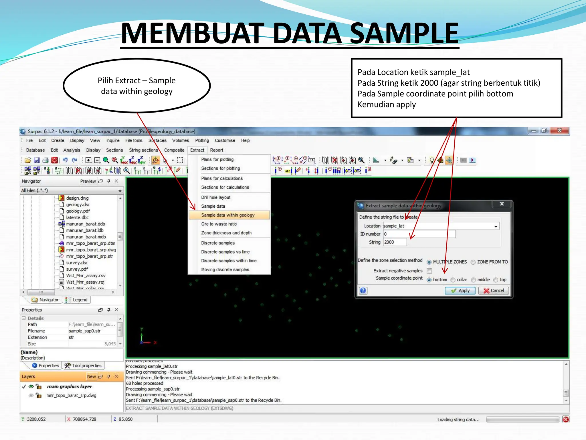 SURPAC TRAINING GEOLOGICAL DATABASE MINING | PPT