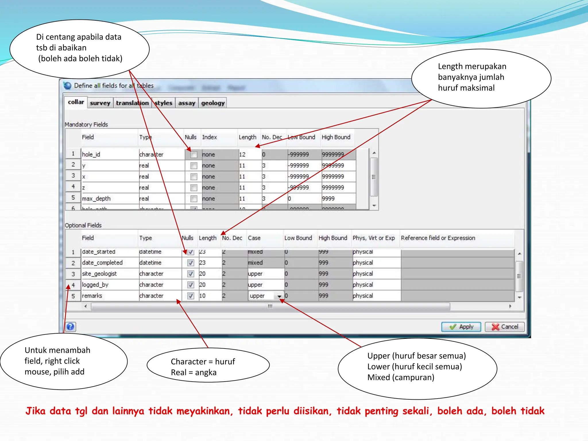 SURPAC TRAINING GEOLOGICAL DATABASE MINING | PPT
