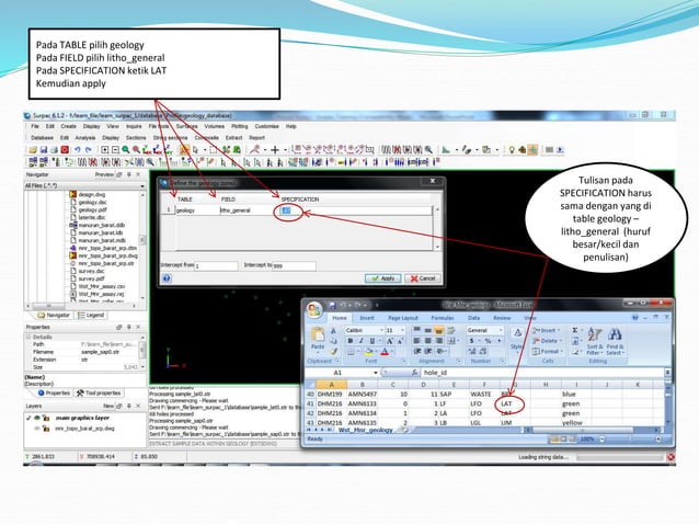 SURPAC TRAINING GEOLOGICAL DATABASE MINING | PPT
